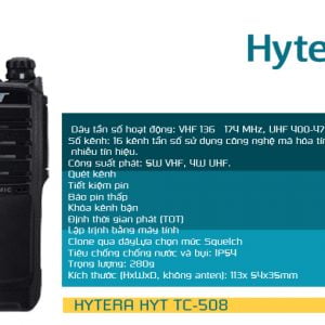 Máy bộ đàm HYTERA HYT TC-508 chính hãng - Viễn Thông Thiên Minh
