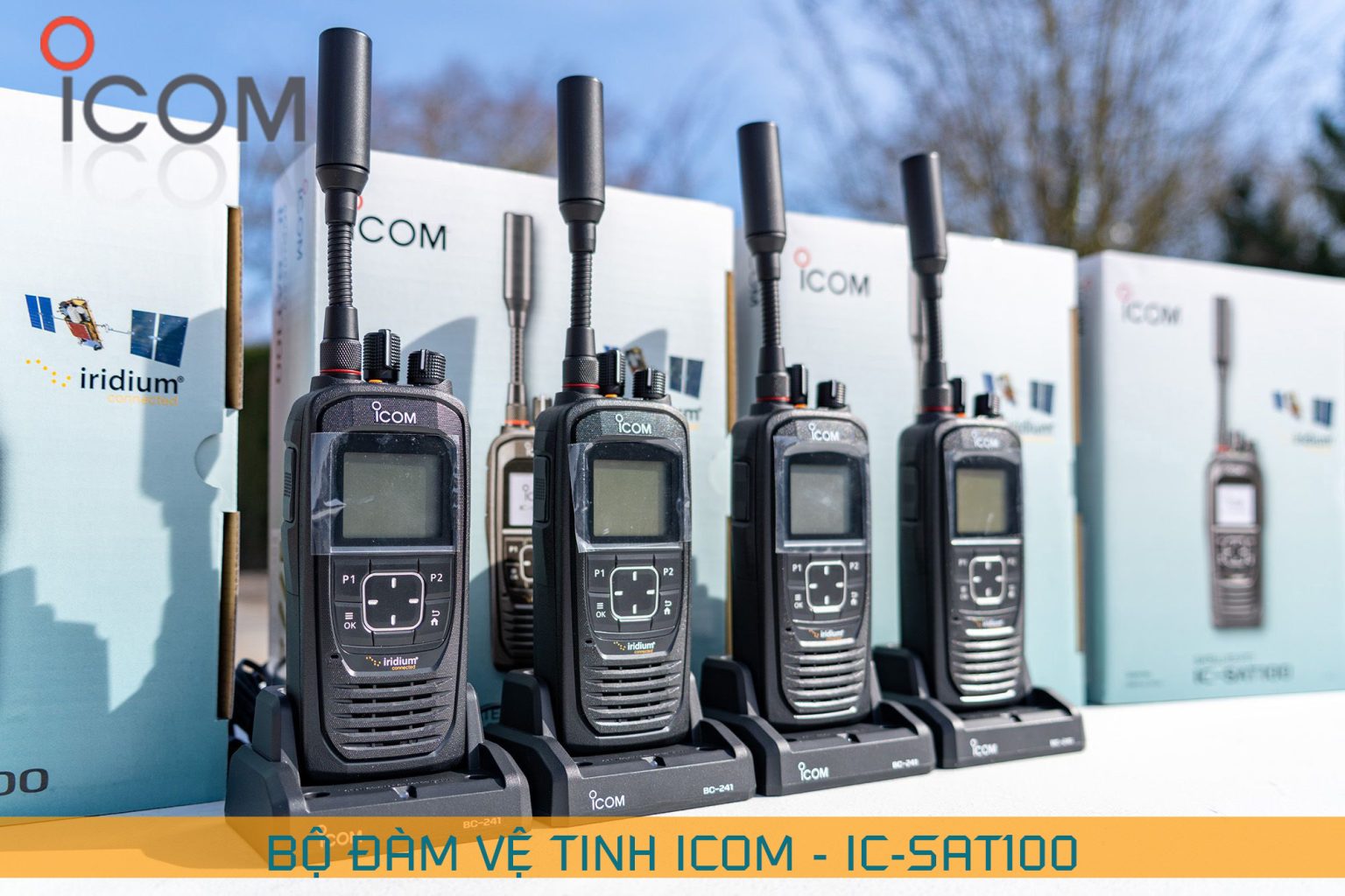 Bộ đàm VỆ TINH ICOM IC-SAT100 - Liên lạc toàn cầu - Không giới hạn
